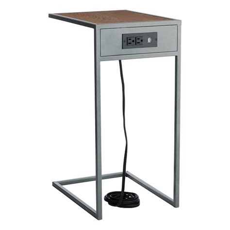 Wood Metal USB C Table