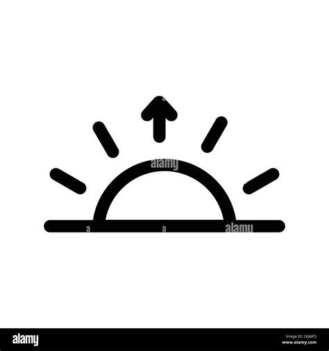 Sunrise Icon Set In Thin Line Outline Style And Linear Vector Sign Stock Vector Image And Art Alamy