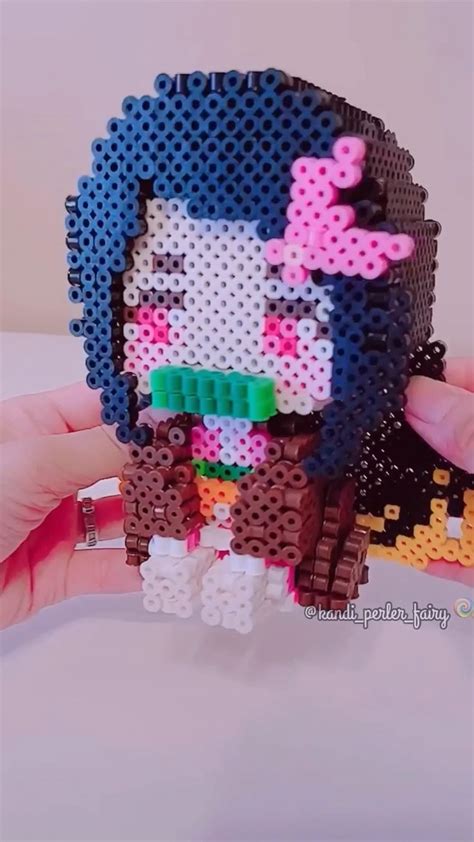 Nezuko D Perler Tutorial No Glue Needed Dperler Easy Perler Beads Ideas Diy Perler Bead