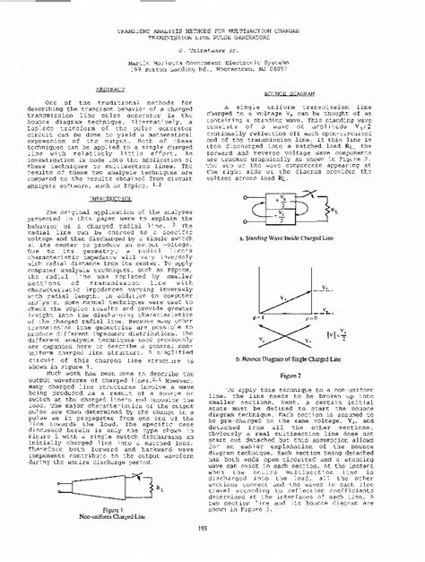 Transient Analysis Methods For Multisection Charged Transmission Line Pulse Generators Ieee
