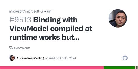 Binding With Viewmodel Compiled At Runtime Works But Throws Argumentnullexception Internally