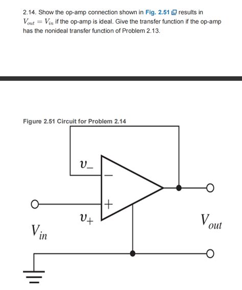 Solved Show the op connection shown in Fig 므 Chegg com