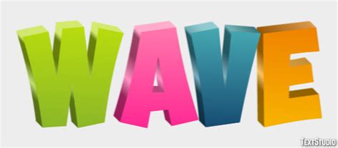 Wave Text Effect And Logo Design Word