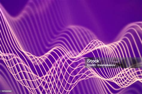 3d Sound Waves Big Data Abstract Visualization Stock Illustration