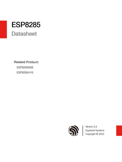 0a Esp8285 Datasheet En Pdf Microcontroller Ieee 80211