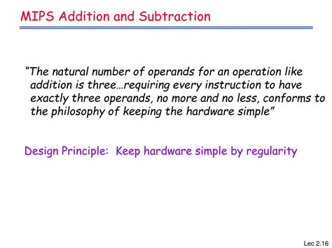 Ppt Eem 486 Computer Architecture Lecture 2 Mips I Nstruction Set Architecture Powerpoint