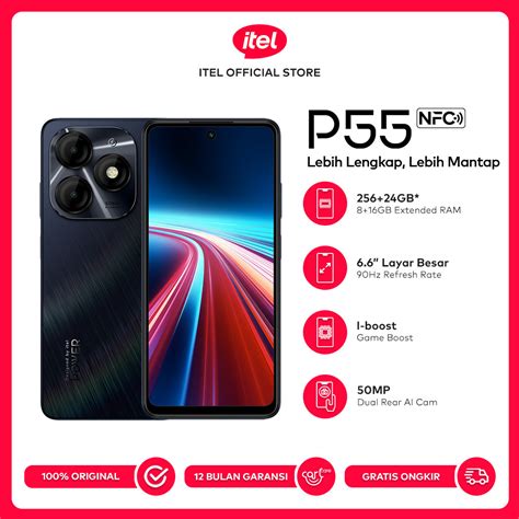 Jual Itel P Nfc Ram Gb Dan Ram Gb Layar Hz Punch Hole Ufs Memory Mp