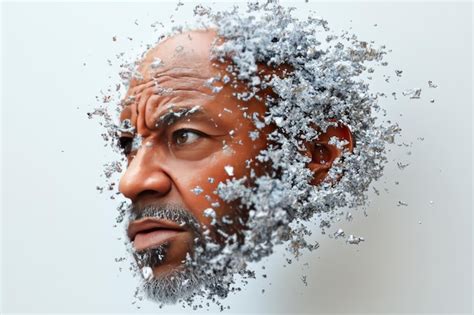 Neuron Firing Thought Energy And Neural Flow Disintegrating Head Visualizing Memory Loss