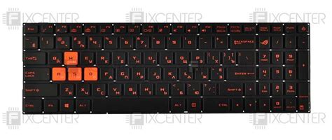 Клавиатура для ноутбука ASUS ROG Strix GL502, GL702 с RED подсветкой ...