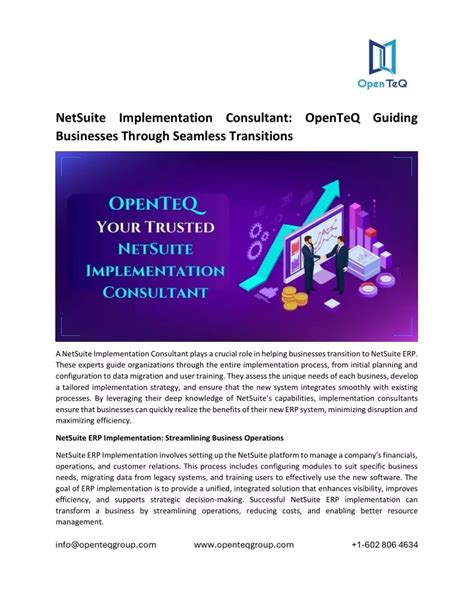PPT NetSuite Implementation Consultant OpenTeQ Guiding Businesses Through Seamless PowerPoint