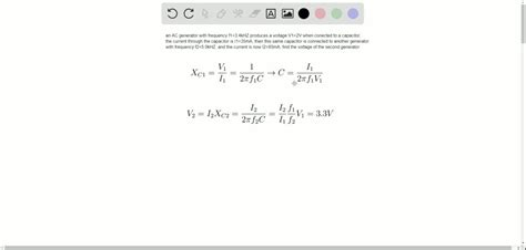 Solved A Capacitor Is Connected To An Ac Generator That Has A Frequency Of 3 4 Khz And Produces