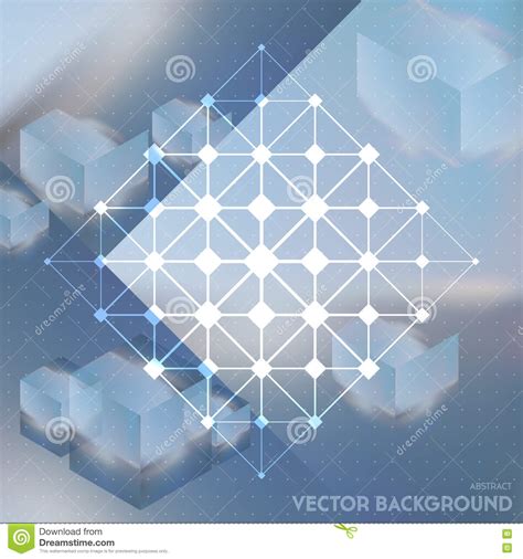 Abstract Vector Background With Isometric Cubes With Reflection Stock Vector Illustration Of