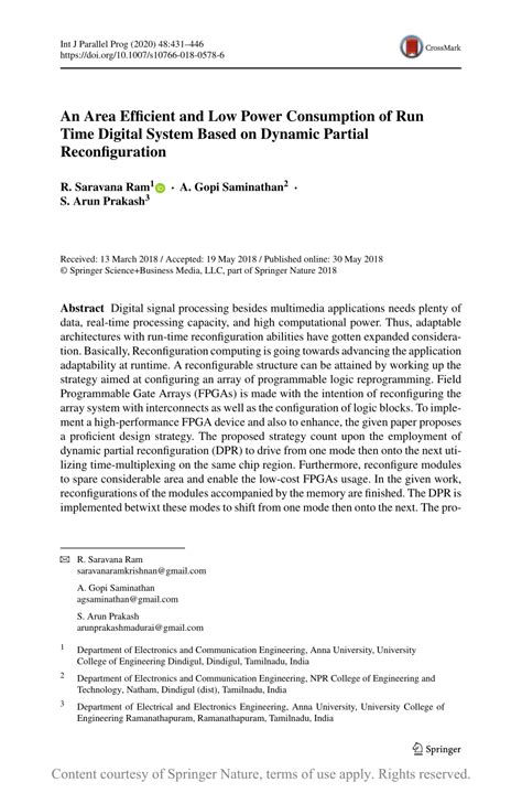 An Area Efficient And Low Power Consumption Of Run Time Digital System