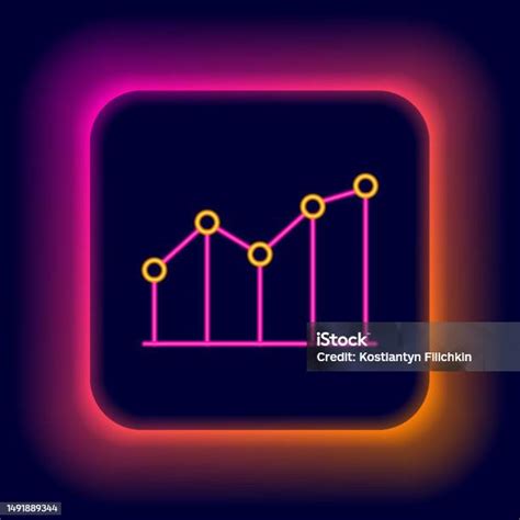 검은 색 배경에 격리 된 빛나는 네온 라인 파이 차트 인포 그래픽 아이콘 다이어그램 차트 기호입니다 다채로운 개요 개념 벡터 0명에 대한 스톡 벡터 아트 및 기타 이미지