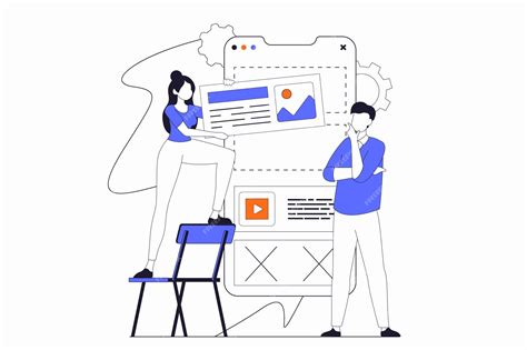 Premium Vector App Development Concept With People Scene In Flat