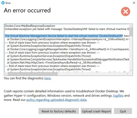 Virtual Machine Management Service Failed To Start The Virtual Machine