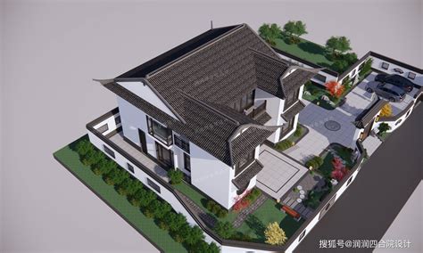 湖南两层新中式合院别墅145×145设计案例效果图 搜狐大视野 搜狐新闻