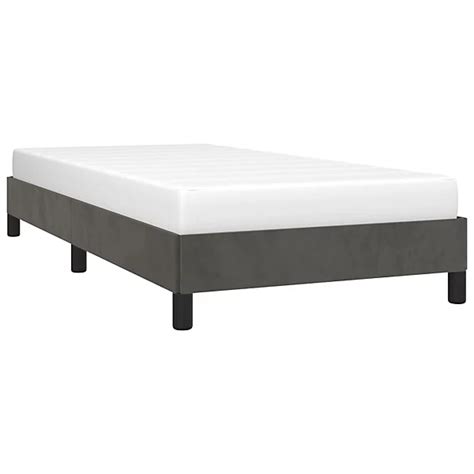 Berkfield Bed Frame Dark Grey 90x190 Cm 3ft Single Velvet