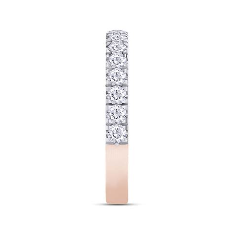 12ct Round Lab Grown Diamond Half Eternity Wedding Band Ring In 10k