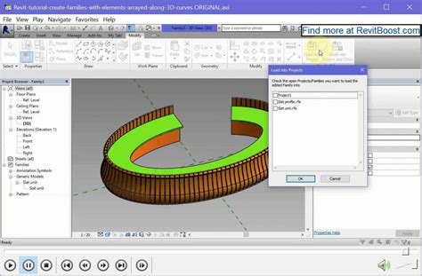 Create Revit Families With Elements Arrayed Along 3d Curves Rv Boost