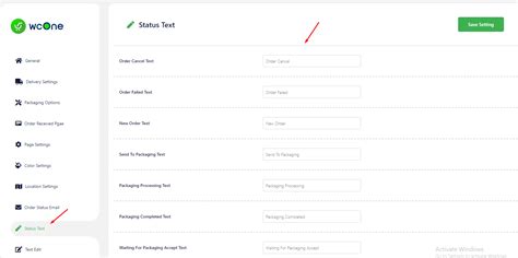 Where You Will Find Order Status Text Change Options WcOne