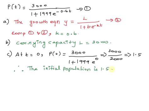 Solved Suppose Population Growth According To Logistic Equation Dp Dt
