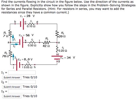 Solved Find The Currents Flowing In The Circuit In The Chegg Com