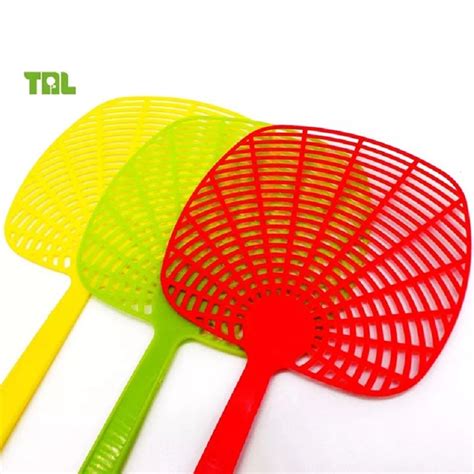 Plastic Insect Control Manual Durable Fly Killer Handle Colorful