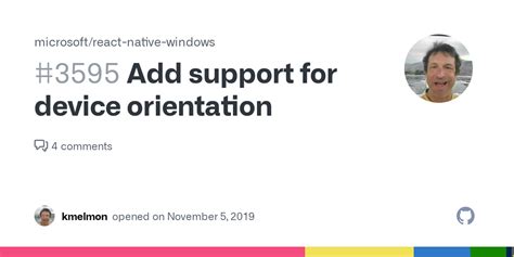 Add Support For Device Orientation · Issue 3595 · Microsoftreact