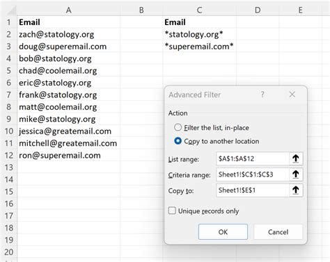 How To Filter Email Addresses In Excel With Example