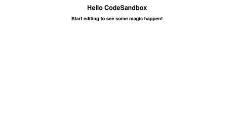 React Create React App Codesandbox