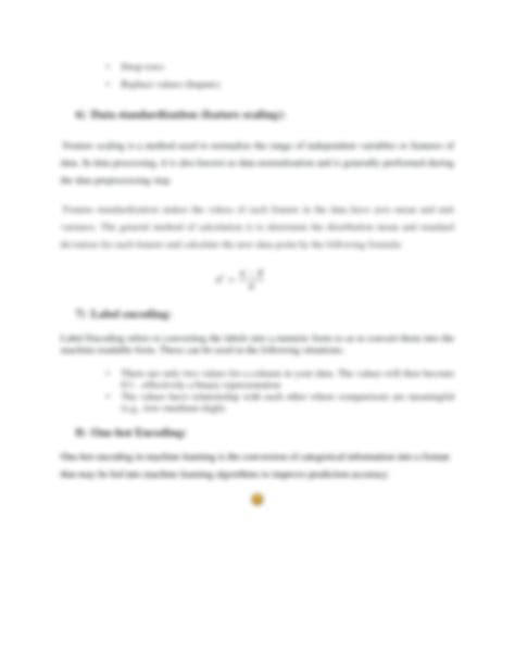 SOLUTION Data Preprocessing Notes Studypool