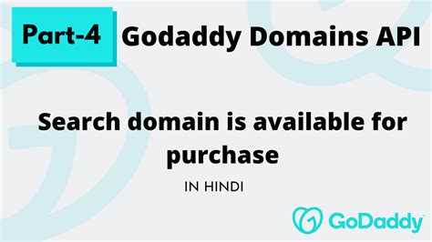 Part 4 Search Domain Is Available For Purchase Godaddy Api