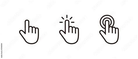 Handcursor Vector No Hand Cursor Sign Icon Do Not Touch Or Press