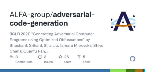 Github Alfa Groupadversarial Code Generation Iclr 2021 Generating Adversarial Computer
