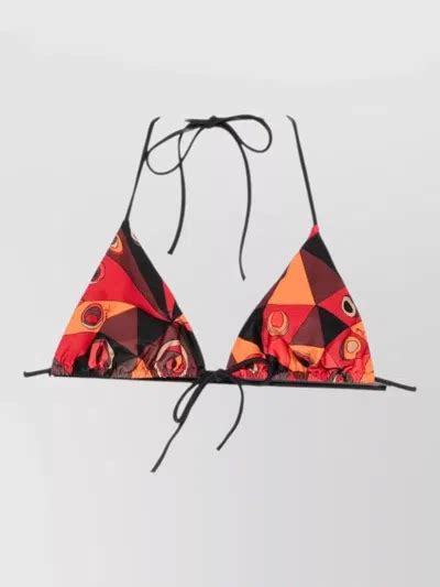 Pucci Triangle Bikini Top Halter Neck Geometric In Multi Modesens
