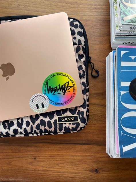 Ganni Leopard Print Computer Case
