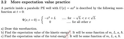 Solved More Expectation Value Practice A Particle Inside Chegg
