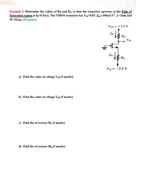 Solved Example Determine The Values Of Rp And Rs So That Chegg Com