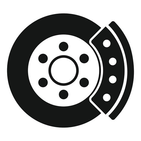 Car Brake Disk Icon Simple Vector Disc Pad 14918208 Vector Art At Vecteezy