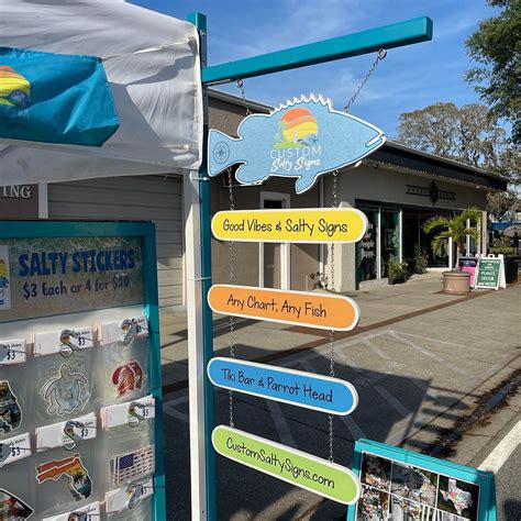 Custom Vendor Booth Wood Directional Signs Custom Salty Signs