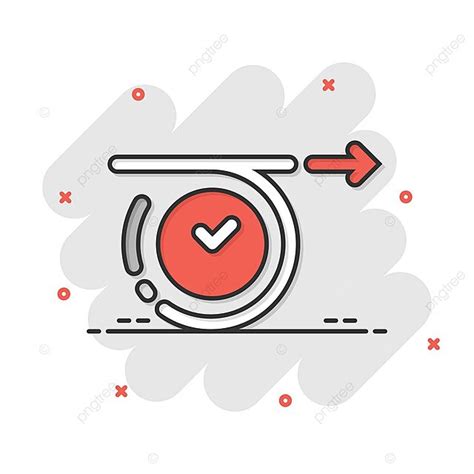Agile Comic Icon On White Background With Arrow Effect Vector Cartoon Sprint Management PNG