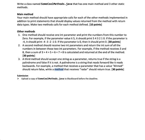 Solved Write A Class Named Somecoolmethodsjava That Has One