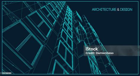아키텍처 라인 배경입니다 건물 구성 스케치 벡터 추상화 현대 도시 3d 프로젝트 기술 기하학적 그리드 와이어 블루프린트 하우스 디지털 건축가 혁신 와이어프레임 3차원 형태에