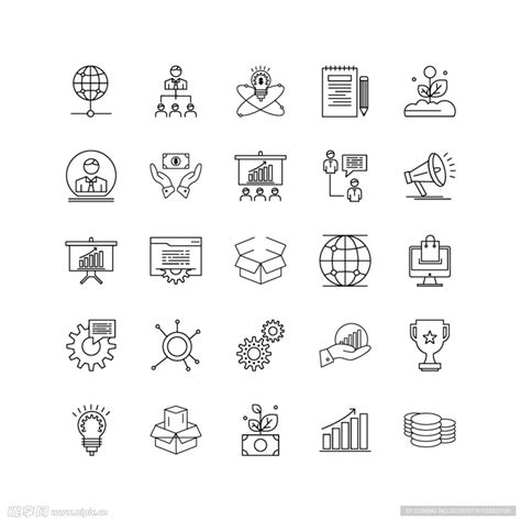 商务图标设计图 图标设计 移动界面设计 设计图库 昵享网nipic Cn