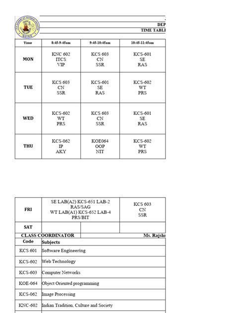 Updated Btech Even Sem Time Table 2023 241902 24 Pdf Computing