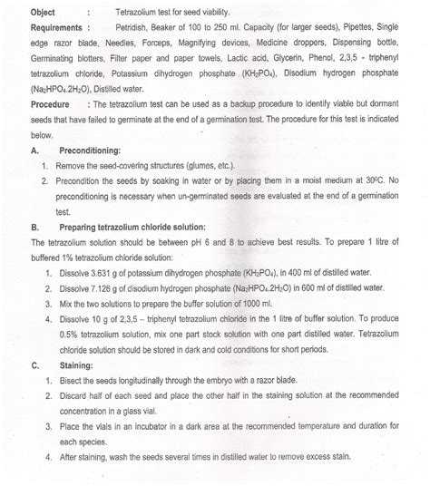 Seed Viability Test Plant Breeding And Genetics Studocu