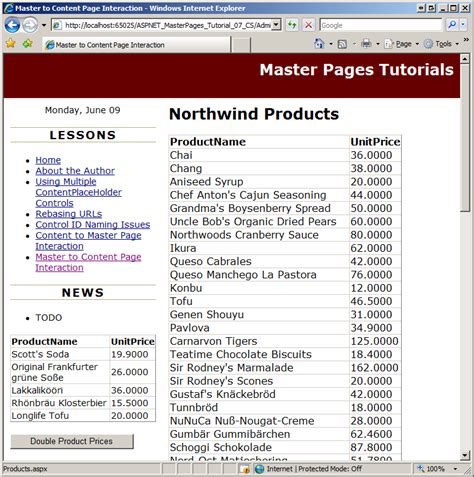 Interacting With The Content Page From The Master Page C Microsoft