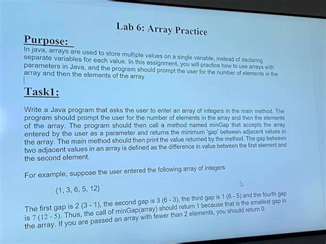 Solved Lab 6 Array Practice Purpose In Java Arrays Are