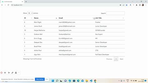 Nuxt Js Datatable With Dynamic Data Working Example Youtube